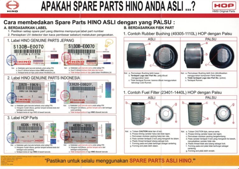 6 Cara Membedakan Spareparts Hino Asli atau Palsu | Bengkel Mantap Jaya ...